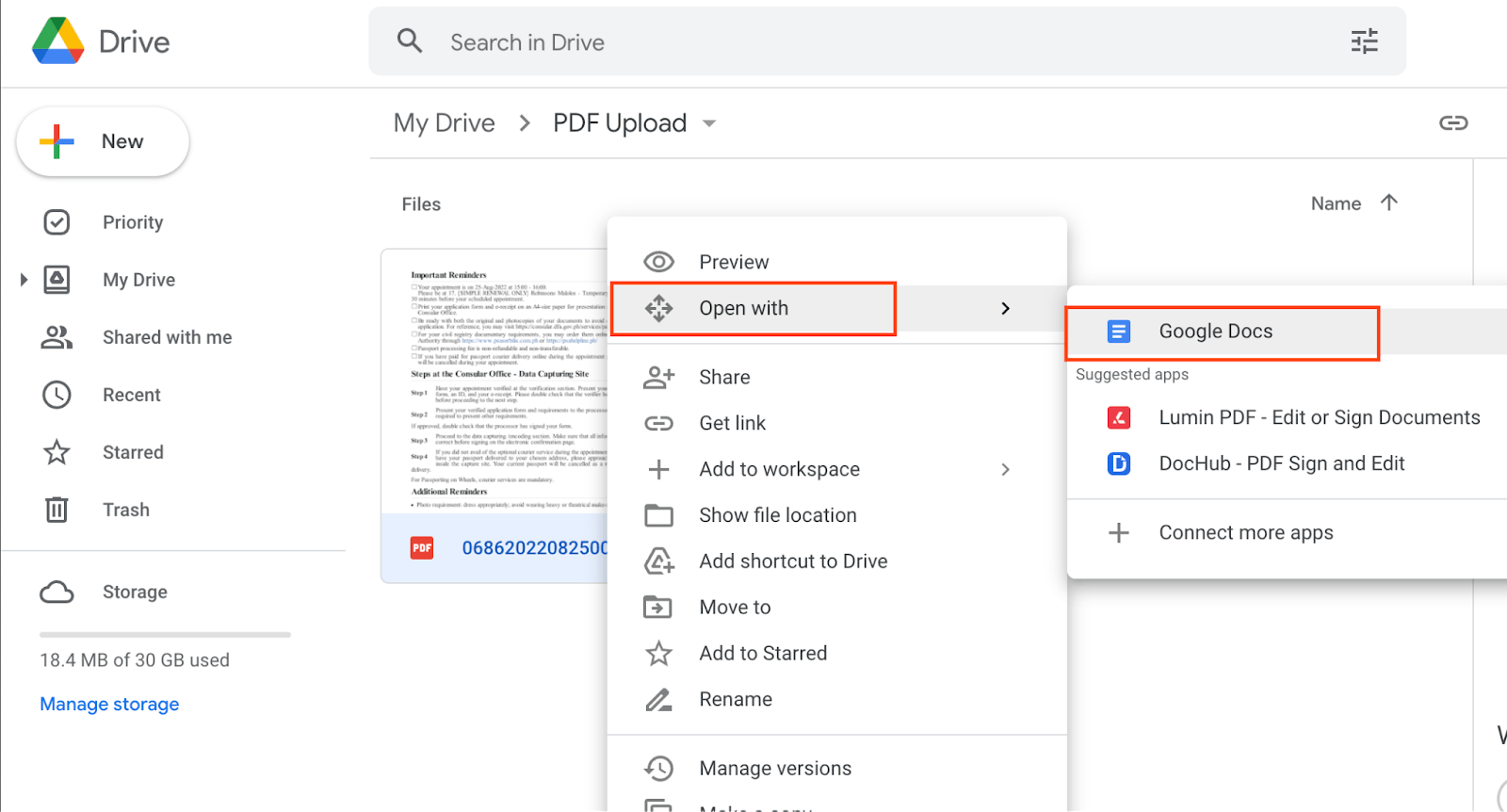 How To Insert A PDF File In Google Docs