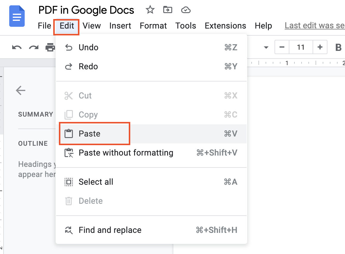 How To Insert A PDF File In Google Docs